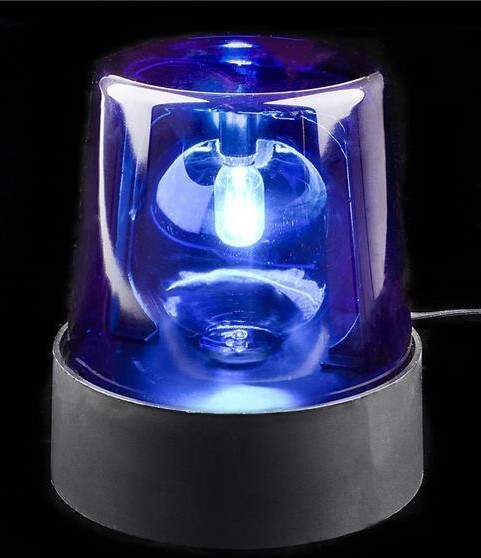 Blue 7" Lighted Beacon Party Light Rotating Spinning Flashing Lamp DJ ...