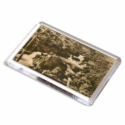 FRIDGE MAGNET - Vintage Lancashire - Waterfalls, Leck Beck, Cowan ...