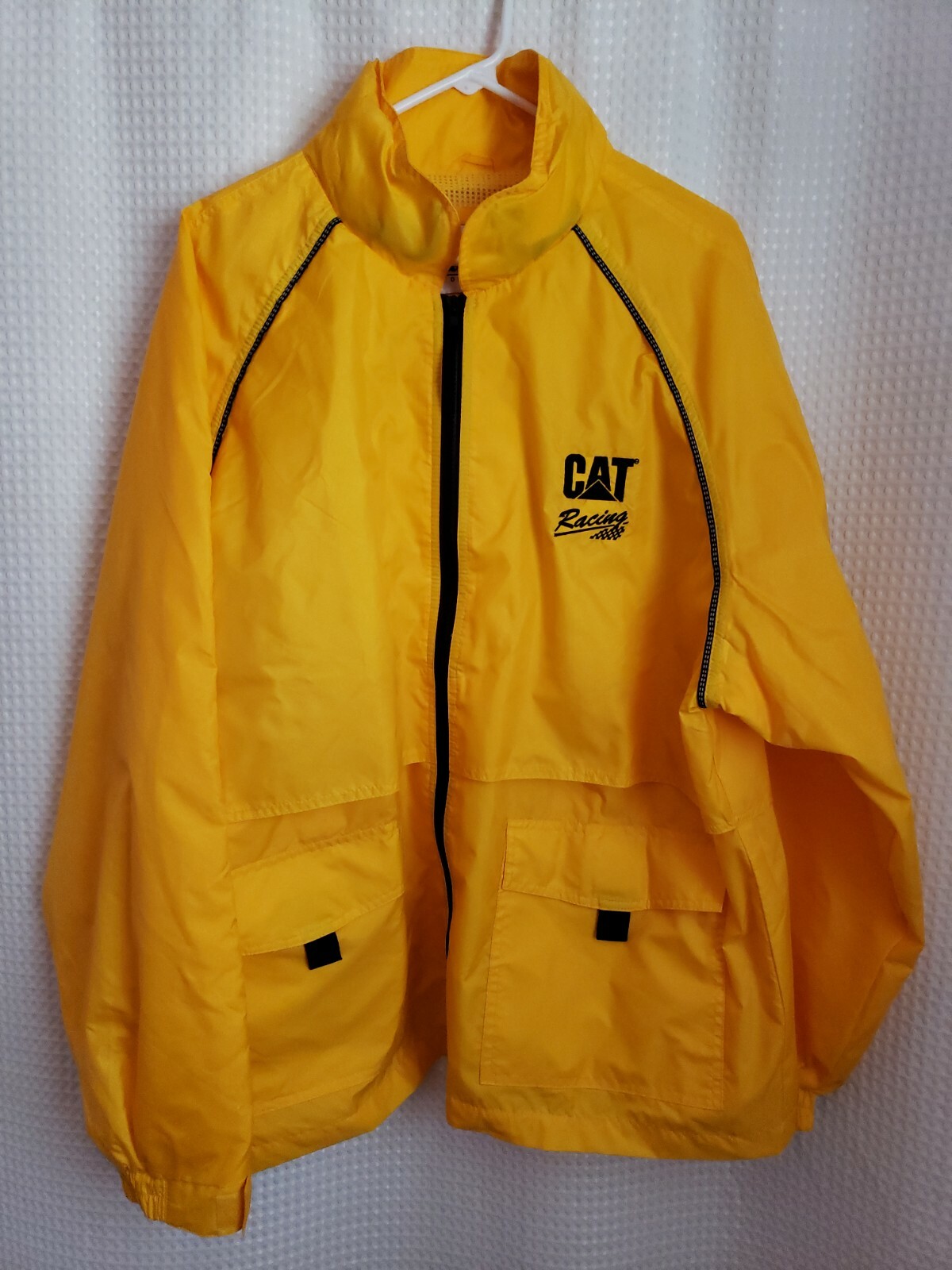 CATAPILLER CAT RACING Yellow Windbreaker Jacket w/ Hood by California ...