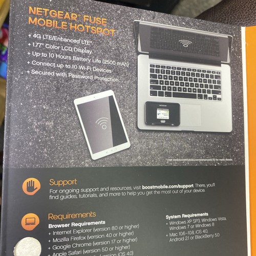 NETGEAR Fuse Boost Mobile Wi-Fi Hotspot 4G LTE Modem New in box FREE ...