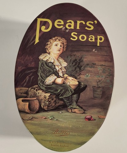 VTG PEARS' SOAP Advertising Oval Tin Box Replicans Bedford England ...