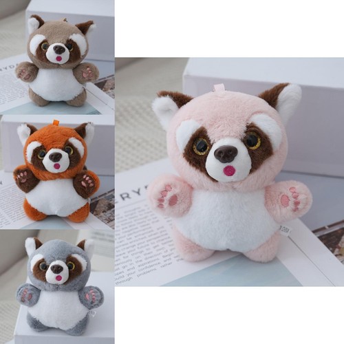 Cute Little Raccoon Keychain Plush Toy Fluffy Bag Charm Perfect Mini ...