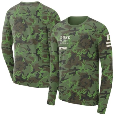 Men's Duke Blue Devils Nike Military Camo Long Sleeve Shirt NWT 2XL XXL ...