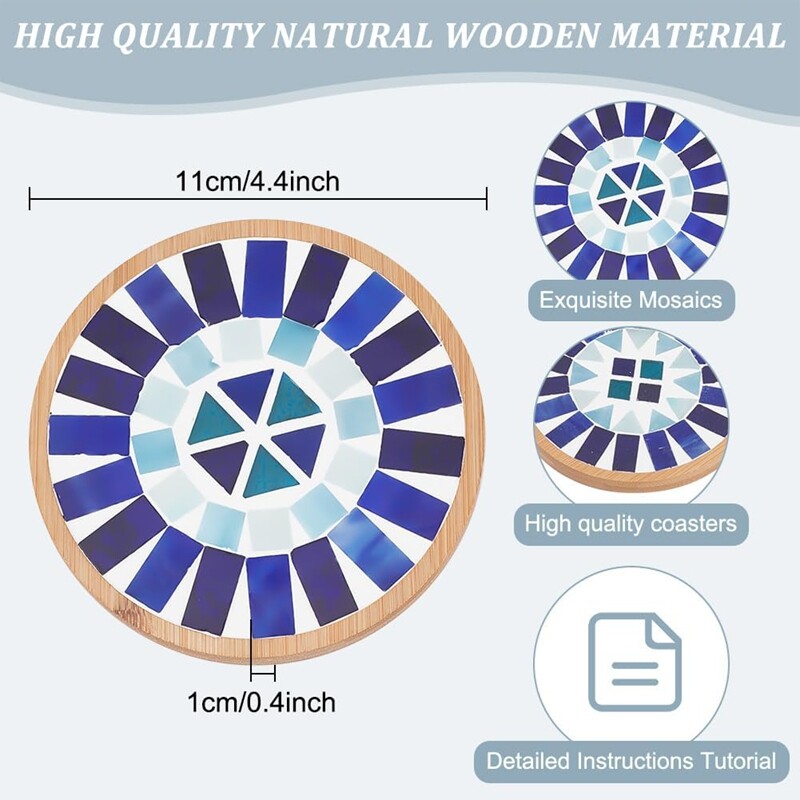 1 Set DIY Mosaic Craft Kit for Adults Beginner, Glass Mosaic Tiles ...