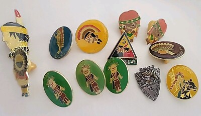Lot 13 Native American Pin Hopi NAVAJO MOHAWK ARROWHEAD Hat Lapel ...