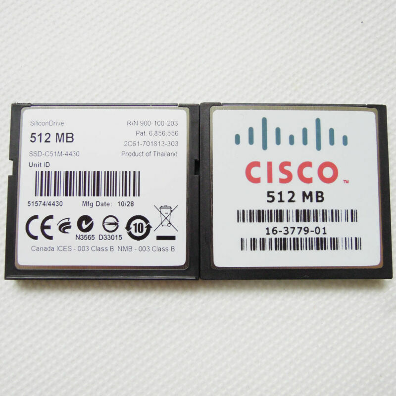 CISCO CompactFlash CF 512MB Speicher karte MEM1800-512CF Industrial ...