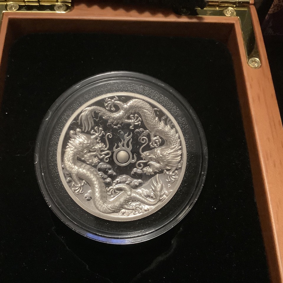 Total 3 Australia 2019 Double Dragon & 2020 Double Pixie Silver Proof ...
