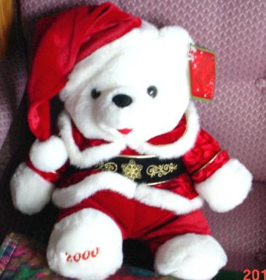 2000 WalMART CHRISTMAS Snowflake TEDDY BEAR White Boy 12" Red Outfit ...