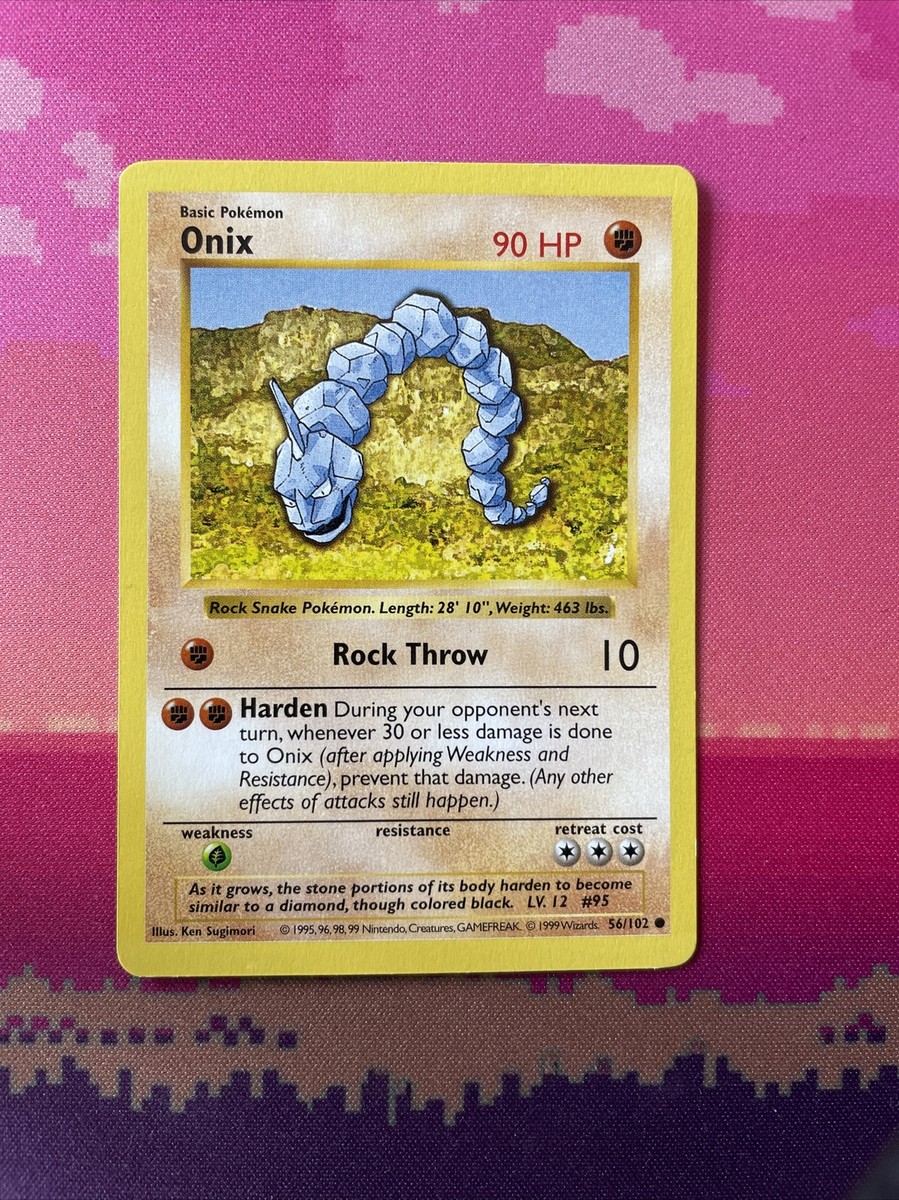 Onix Pokemon Card Original Card Pokemon 96 Onix Buy Antique Trading
