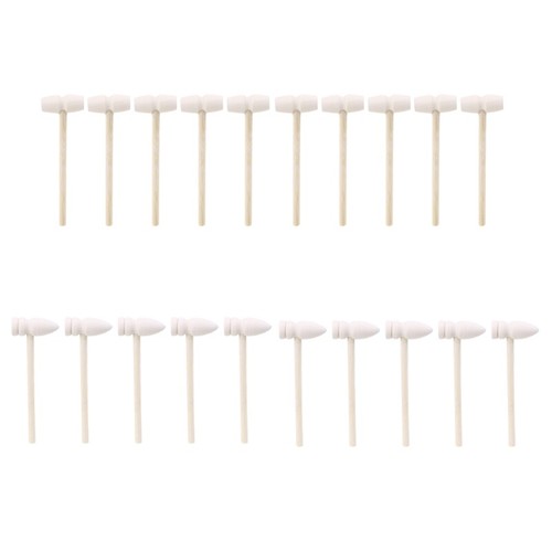 10x Mini Hammer Mallet Smooth Wooden Hammers Toys for Chocolate ...