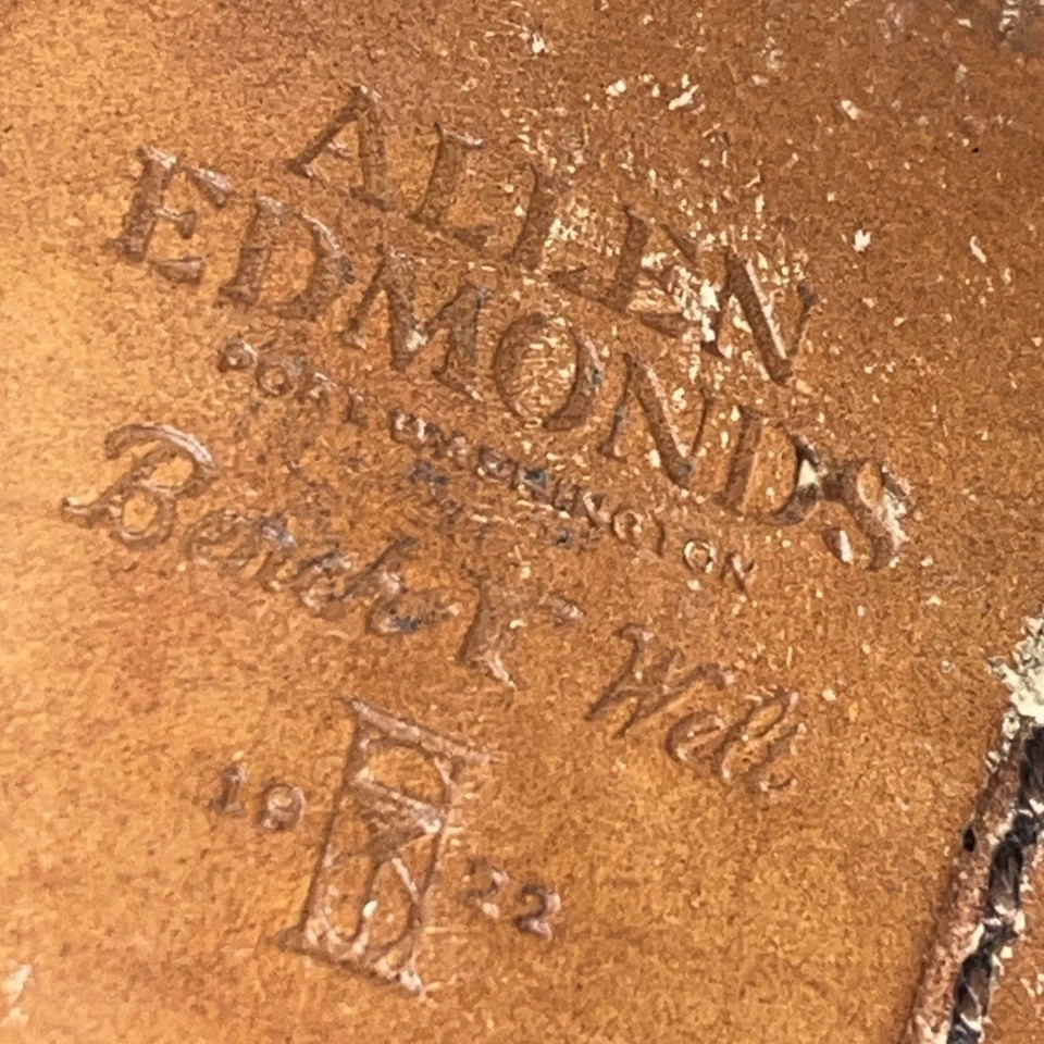 ALLEN EDMONDS Delray "Split-Toe" Blucher Dress Shoe Dark Chili Men’s ...