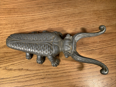 Vintage Cast Aluminum Boot Puller Jack Figural Beetle Scarab Insect Bug ...