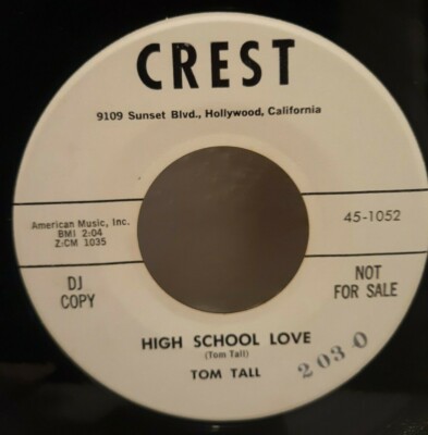 45 RPM ROCKABILLY, TOM TALL, HIGH SCHOOL LOVE / TO BE ALONE | eBay