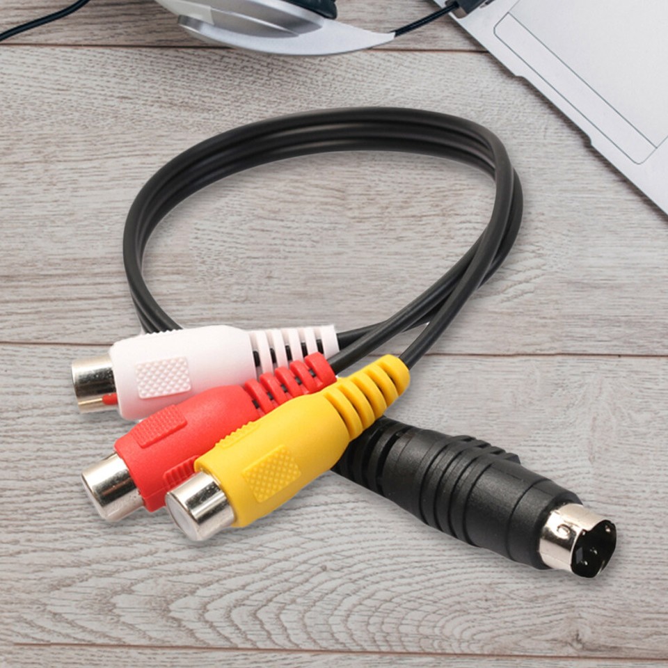 4 Pin S-Video To 3 RCA Female Audio Cable 28 Cm/11 Inch for Computer ...