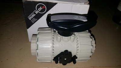 NEW FIP Dn10-50 VDK DUAL BLOCK 2-WAY BALL VALVE 1" Duel Block Lock PVC ...
