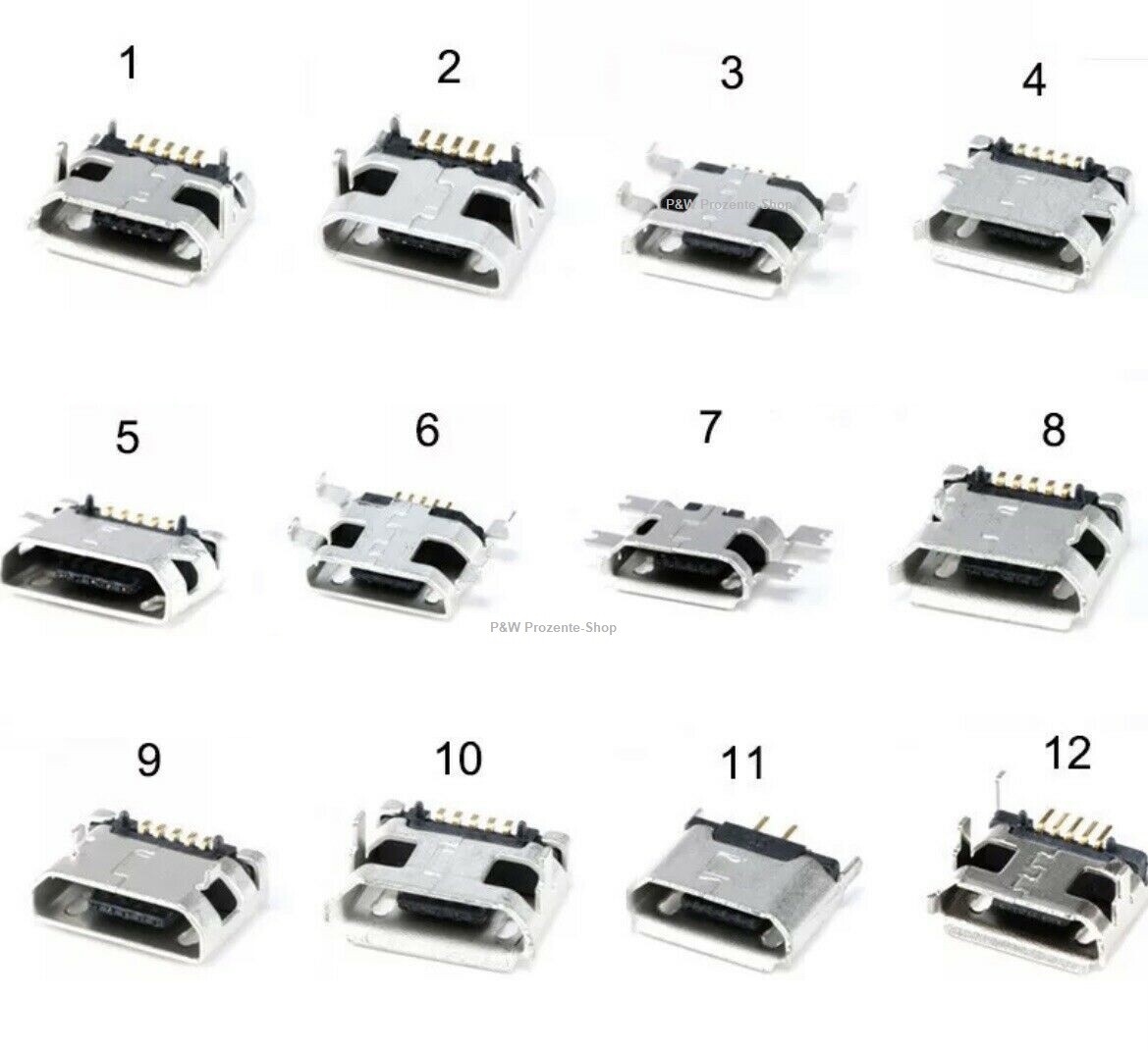 micro usb Buchse Einbau Ladebuchse Lötbuchse 5 Pins usb connector ...
