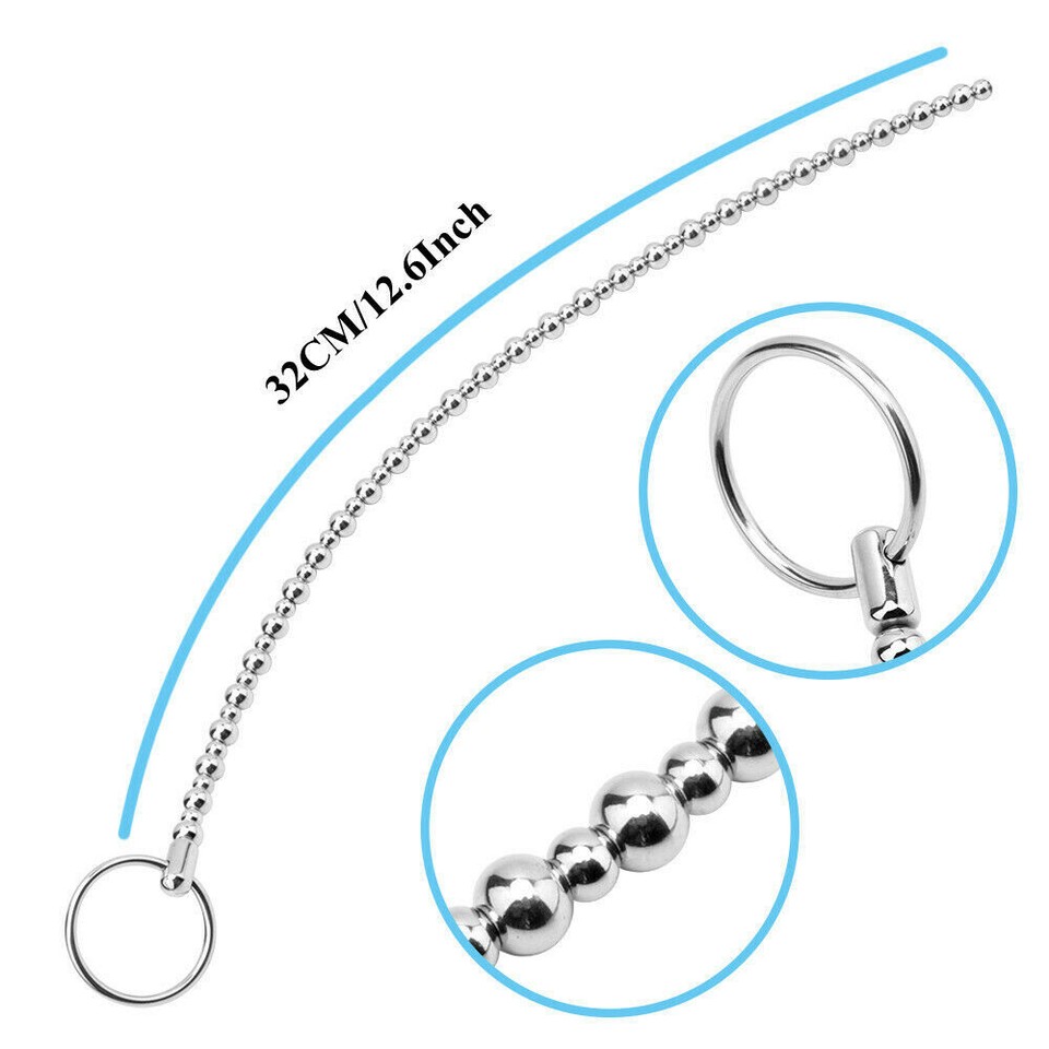 13.4" Male Beads URETHRAL SOUND 304 Stainless Steel Long URETHRAL ...