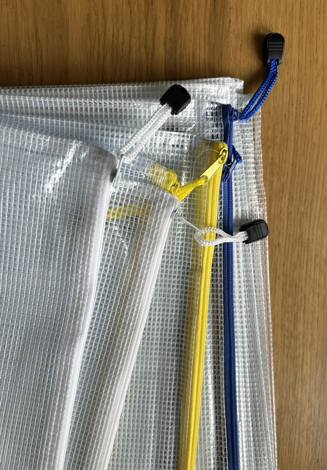 Plastic Wallet Document Folder Zip Lock Bags A4 x 12 Plastic Pockets ...