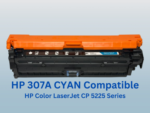 HP 307A Compatible CYAN (CE741A) Toner Cartridge For Color LaserJet Pro ...