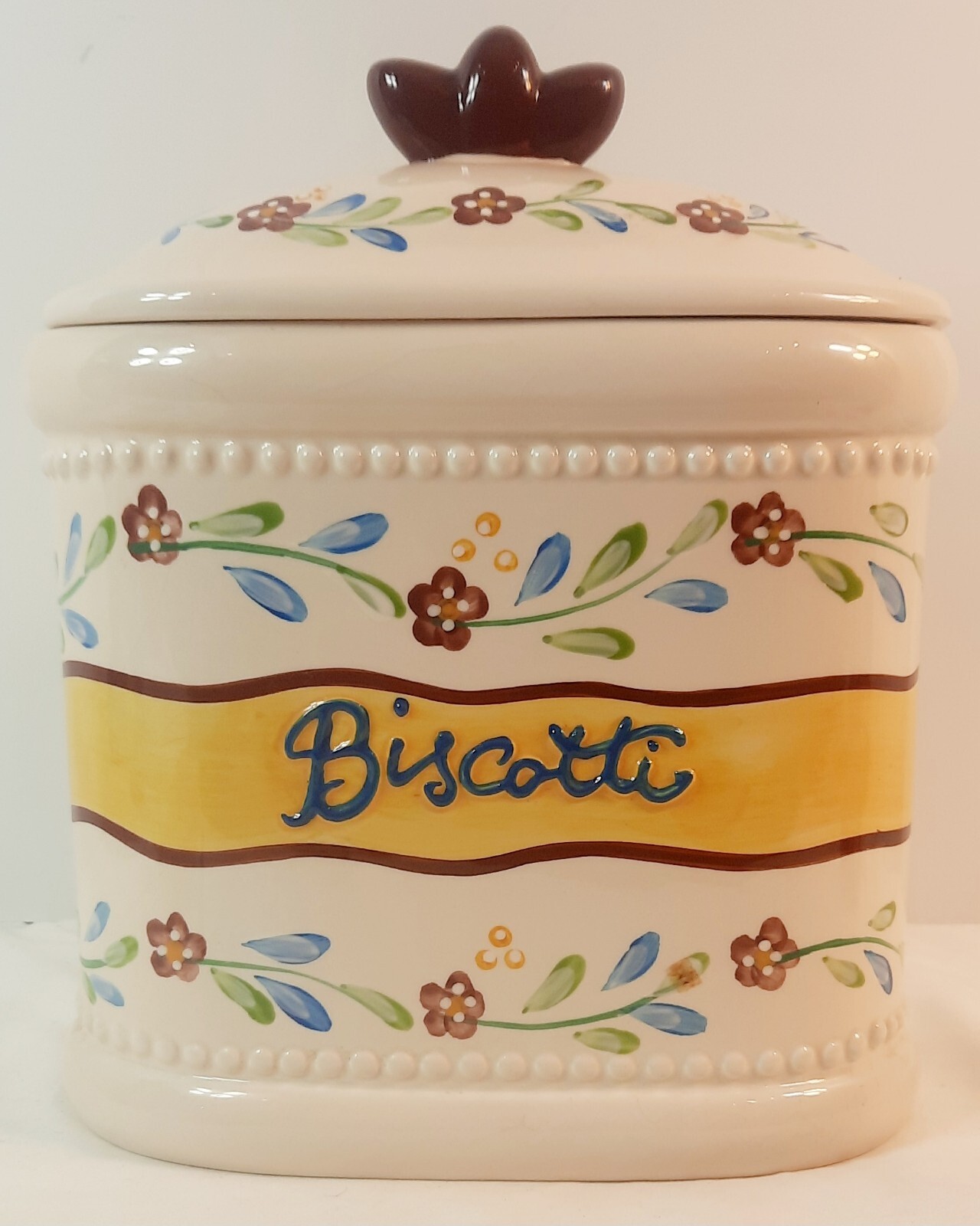 Vintage Biscotti Cookie Jar with Lid Handmade for Nonni's | eBay