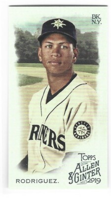 ALEX RODRIGUEZ 2019 ALLEN & GINTER MINI SHORT PRINT MARINERS D1 | eBay
