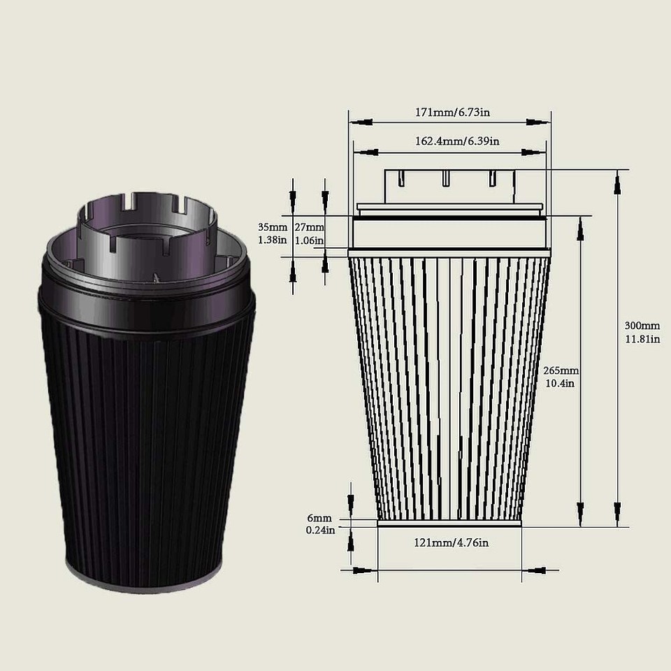 4" Textured Cold Air Intake Pipe Heat Shield For 99-06 GMC Sierra 1500 ...