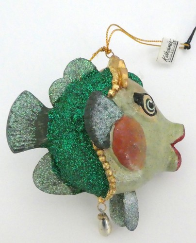 Katherine's Collection FISH ORNAMENT Anthropomorphic Kissing W Lipstick ...