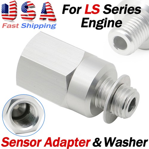 For LS LS1 LS3 Swap Coolant Temperature Sensor Adapter M12-1.5 to M16 ...