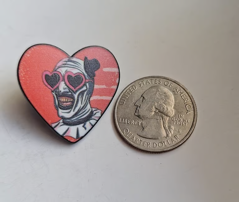 Terrifier- Character: Horror Art The Clown Heart Sun Glasses Heart ...