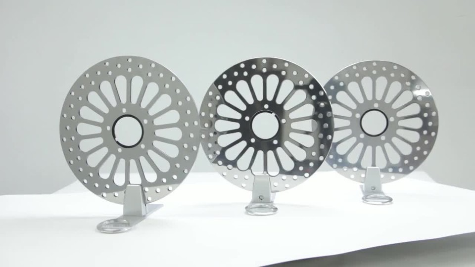 2Pcs Front & 1Pce Rear 11.5" Chrome Brake Rotors Polished For Harley ...