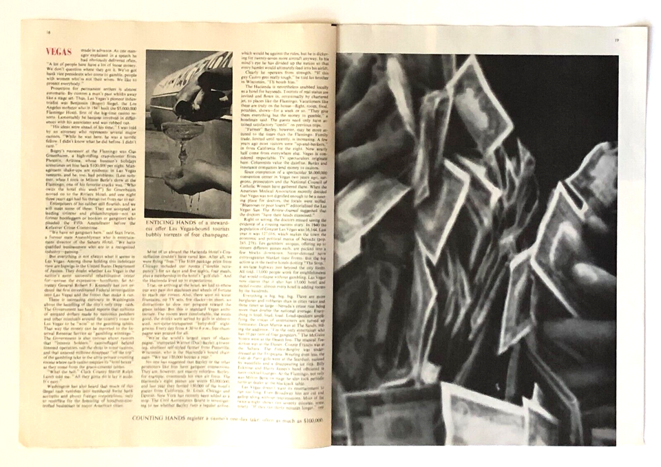1961 Las Vegas Article How Wicked Gambling Tables Money Nevada Vintage ...