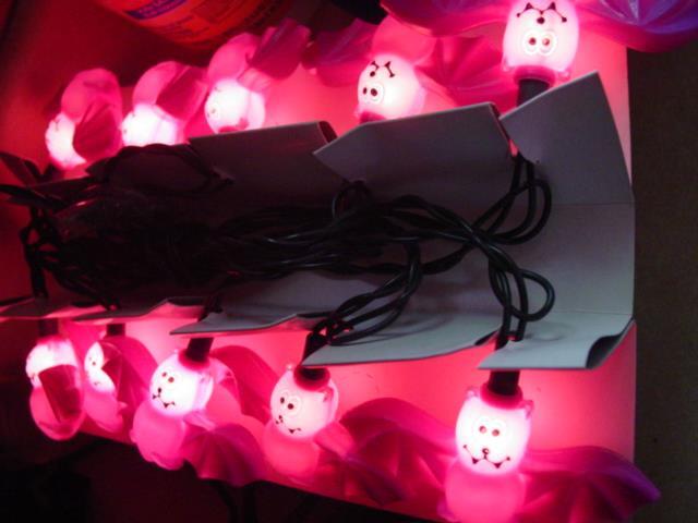Vtg Noma HALLOWEEN PURPLE BAT String Lights - (10) Reflector Light Set ...