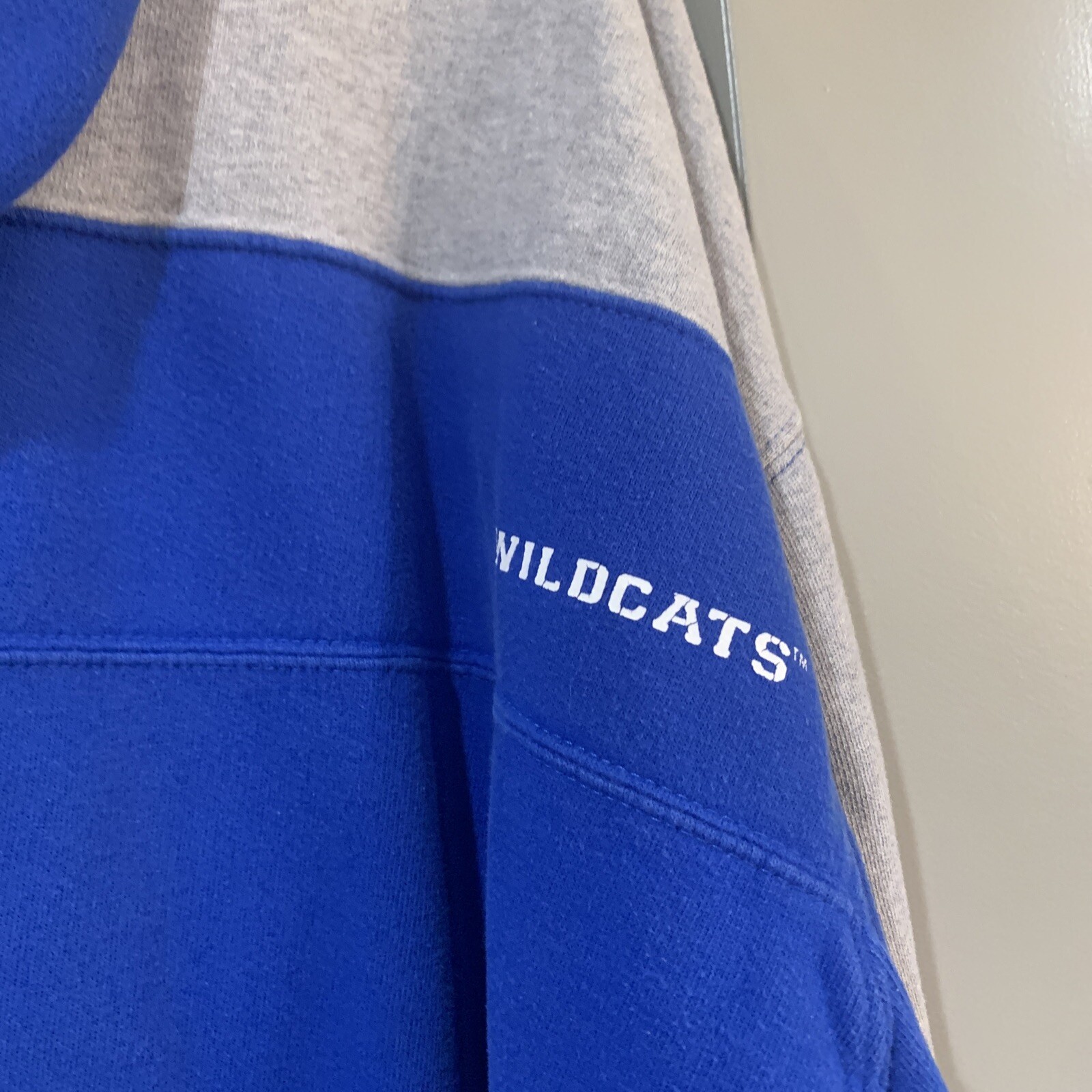 VTG Starter UK Kentucky Wildcats Football Hoodie Mens XL Blue Spell Out ...