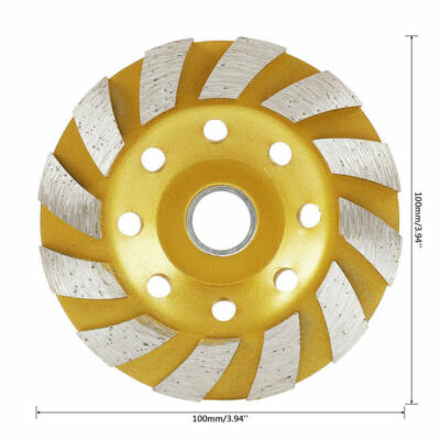 4 inch Diamond Segment Grinding Wheel Disc Grinder Cup Concrete Stone ...