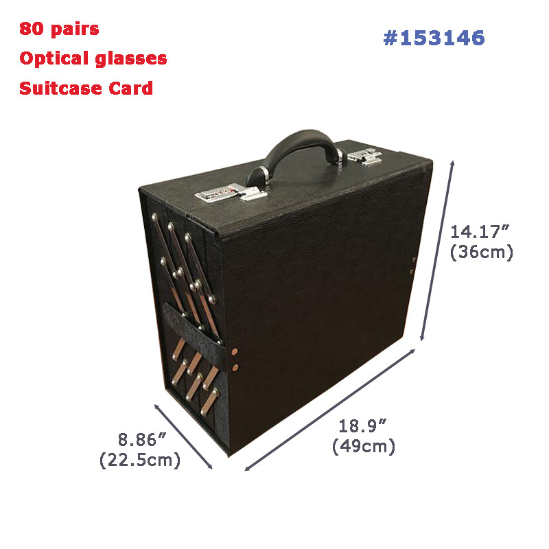 80 Slot Luxurious Black Eyeglasses Optical Glass Storage Organizer ...