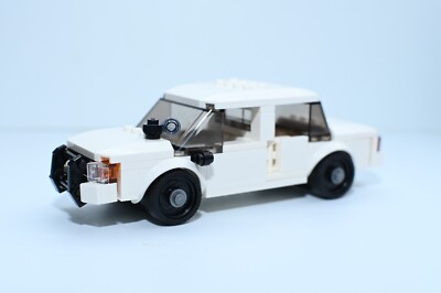 Custom Police Car CVPI Unmarked White Model compatible with Real LEGO ...