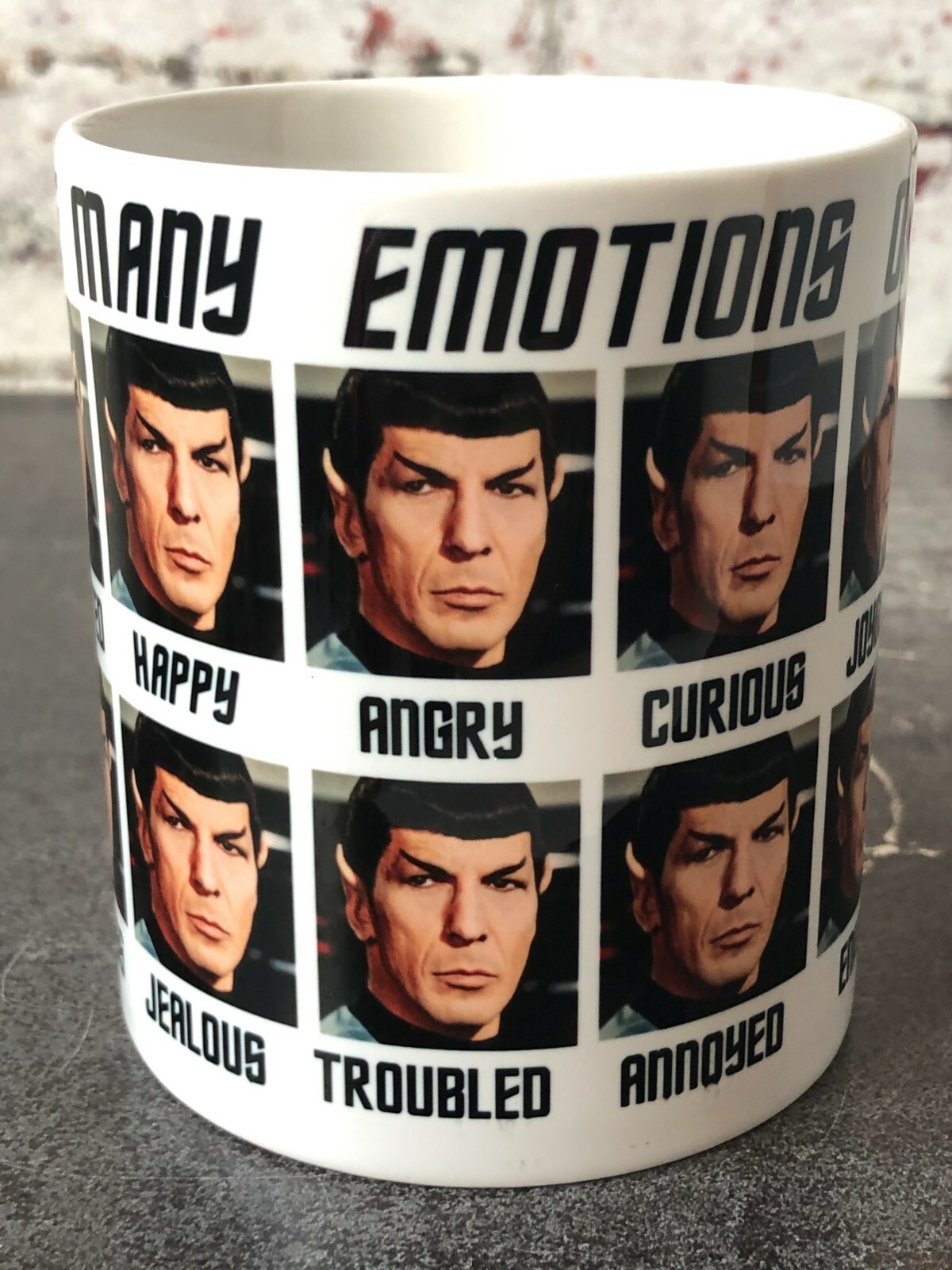 Star Trek Many Emotions Of Mr Spock Meme Funny Mens Birthday Trekkie ...