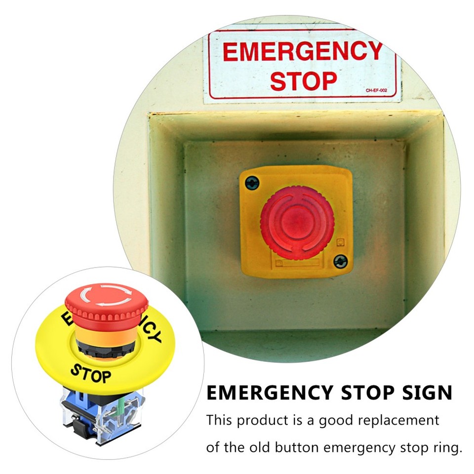 10 Pcs Circular Warning Circle Emergency Button Ring Push Accessories ...