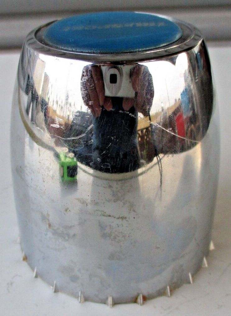 VTG 1970's 1980's Tru-Spoke Chrome Plastic Center Cap Blue Center ...