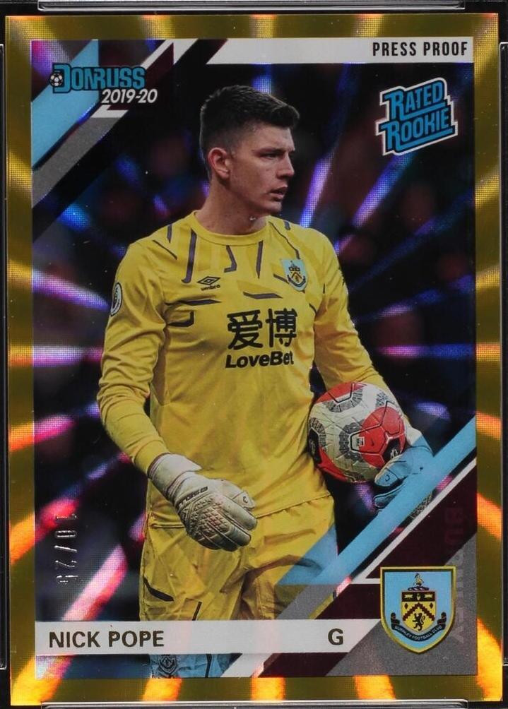 2019-20 Panini Chronicles - Donruss Premier League Nick Pope #47 Press ...