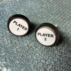White Round Player 1 And 2 Buttons arcade Video game Rf21 | eBay