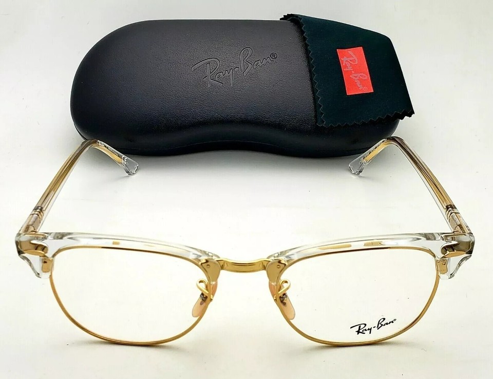 NEW RAY BAN RB 5154 5762 TRANSPARENT EYEGLASSES FRAME RX 51-21 | eBay