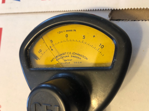 Broken CEJ Johansson Swedish Gage Mikrokator 510 E-4 Eskilstuna Sweden ...