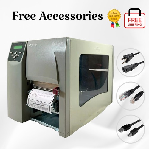 FULLY TESTED ZEBRA Stripe S4M Direct Thermal Label Printer Peeler USB ...