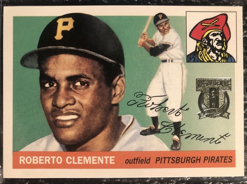 1998 Topps Roberto Clemente 1955 Rookie Parallel Reprint GOLD Emblem ...