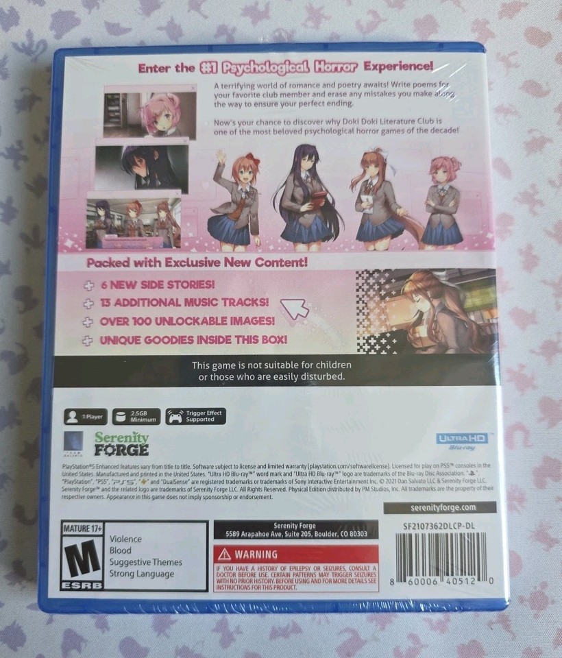 Doki Doki Literature Club Plus! PREMIUM PHYSICAL EDITION (PS5) - Loose Disc | eBay