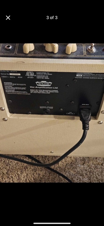 Vox AC4TV8 Guitar Combo Amplifier Tube 4W | eBay