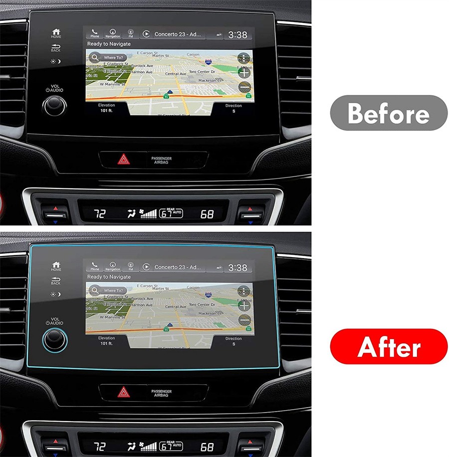 For 2019-2021 Honda Pilot GPS Navi Radio Screen Protector Tempered ...