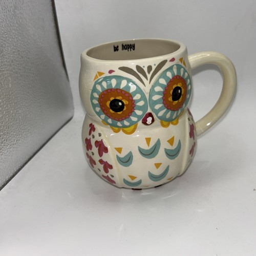 Natural Life Ceramic Mug Boho Owl Be Happy (1-39) | eBay