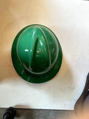 msa 475370 green v-guard hard hat full brim ratchet suspension | eBay